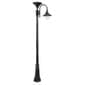 Everest Solar Lamp Post with GS Solar LED Light Bulb - Black
