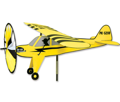 Piper Cub Style Airplane Wind Spinner | Cool Aviation Garden Decoration