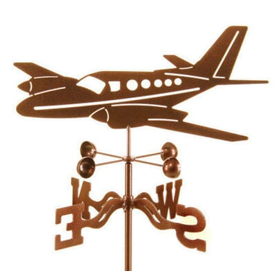 Multi-Engine Airplane Weather Vane | Airplane Wind Vane | Decor