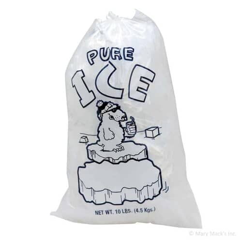 10 lb. Round Block Ice Bags | 1-800-Shaved-Ice
