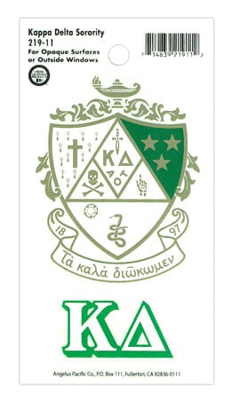 Kappa Delta Crest - Shield Decals SALE $4.95. - Greek Gear®