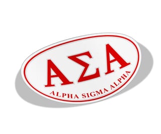 Alpha Sigma Alpha Big Greek Letter Window Sticker Decal SALE $8.95 ...