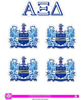 Alpha Xi Delta Crest - Shield Decals SALE $4.95. - Greek Gear®