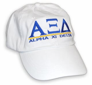 DISCOUNT-Alpha Xi Delta Crest - Shield Hat SALE $21.95. - Greek Gear®