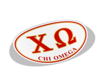 Chi Omega Crest - Shield Decals SALE $4.95. - Greek Gear®