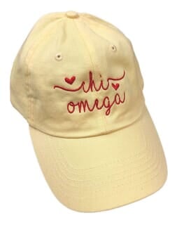 Chi Omega World Famous Line Hat SALE $21.95. - Greek Gear®