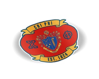 Chi Phi Circle Crest - Shield Decal SALE $6.95. - Greek Gear®