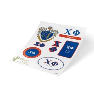 Chi Phi Circle Crest - Shield Decal SALE $6.95. - Greek Gear®