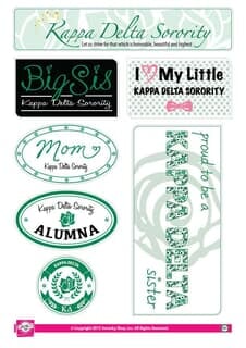 Kappa Delta Crest - Shield Decals SALE $4.95. - Greek Gear®