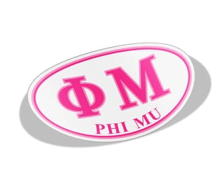 Phi Mu Crest - Shield Decals SALE $4.95. - Greek Gear®