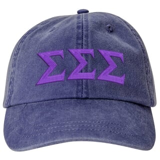 Sigma Sigma Sigma Greek Letter Hat SALE $21.95. - Greek Gear®