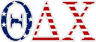 Theta Delta Chi Greek Letter Window Sticker Decal SALE $4.95. - Greek Gear®