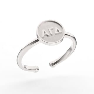 Alpha Gamma Delta Sterling Silver Letter Ring SALE $25.95. - Greek Gear®