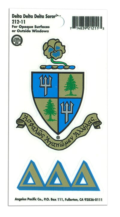 Delta Delta Delta Crest - Shield Decals SALE $4.95. - Greek Gear®