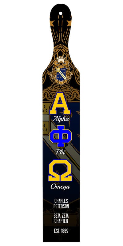 Alpha Phi Omega Custom Full Color Paddle SALE $49.95. - Greek Gear®