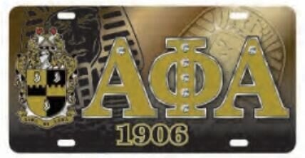 Alpha Phi Alpha D9 Crest License Plates SALE $29.95. - Greek Gear®