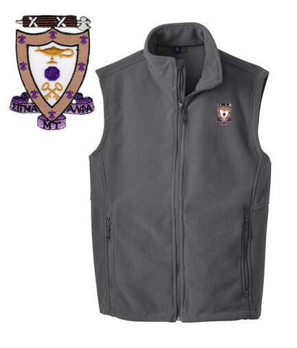 Sigma Alpha Mu Fleece Crest - Shield Vest SALE $40.95. - Greek Gear®