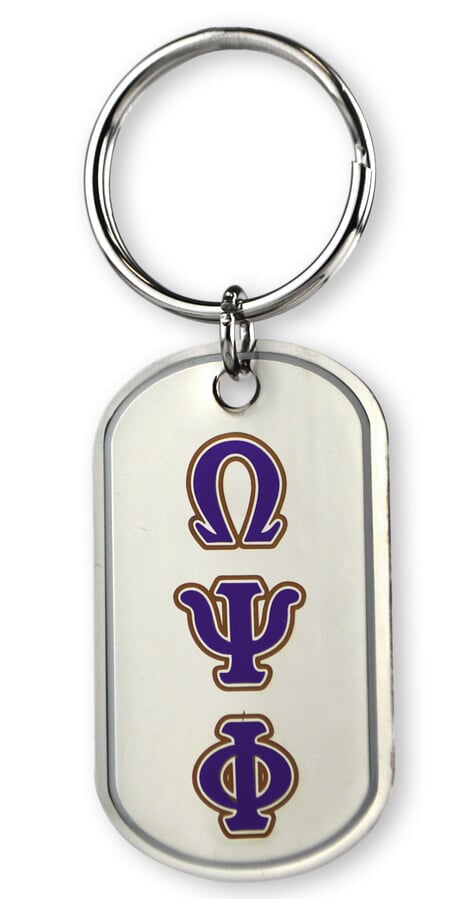 Omega Psi Phi Reversible Key Chains SALE $9.95. - Greek Gear®