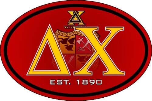 Delta Chi Color Oval Decal SALE $6.95. - Greek Gear®