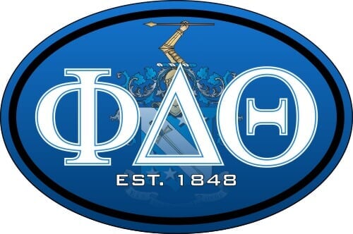Phi Delta Theta Color Oval Decal SALE $6.95. - Greek Gear®