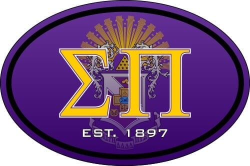 Sigma Pi Color Oval Decal SALE $6.95. - Greek Gear®