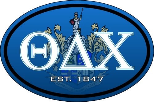 Theta Delta Chi Color Oval Decal SALE $6.95. - Greek Gear®