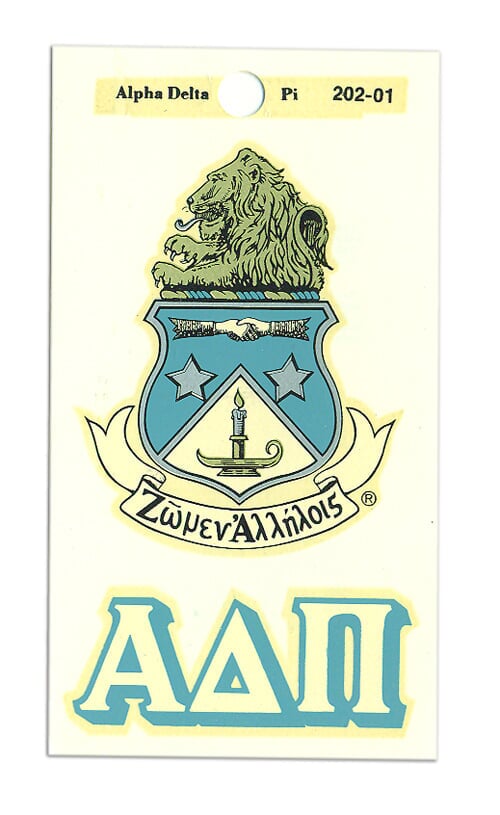 Alpha Delta Pi Crest Shield Decals Sale 495 Greek Gear®