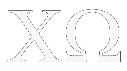 Chi Omega Greek Letter Window Sticker Decal SALE $4.95. - Greek Gear®