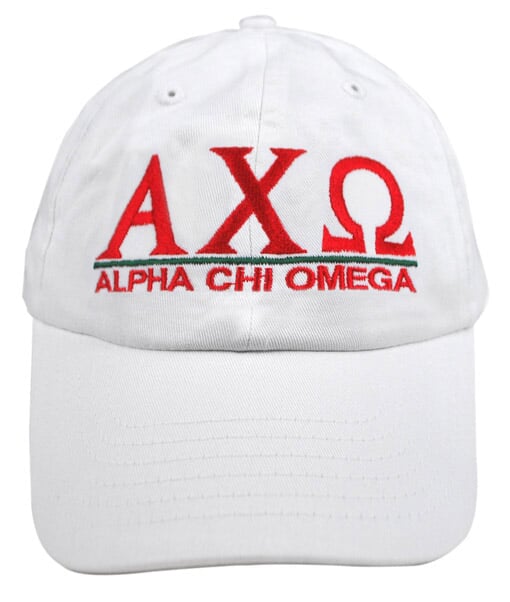 Alpha Chi Omega World Famous Line Hat SALE $21.95. - Greek Gear®