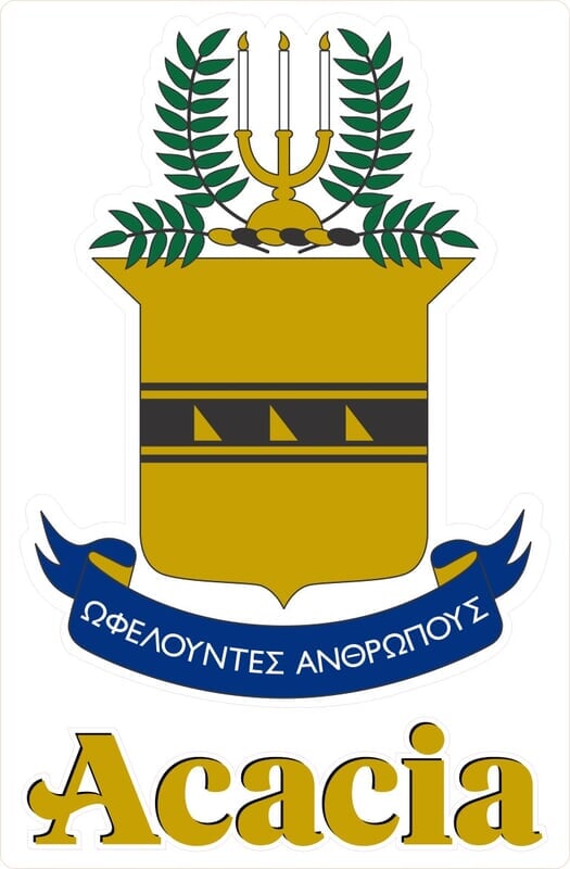 ACACIA Crest - Shield Decal SALE $4.95. - Greek Gear®