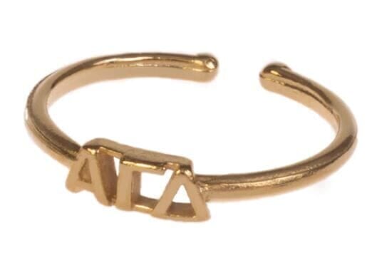 Alpha Gamma Delta Adjustable Letter Ring SALE $28.00. - Greek Gear®