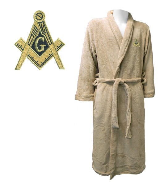 DISCOUNT-Mason / Freemason Bathrobe SALE $48.95. - Greek Gear®