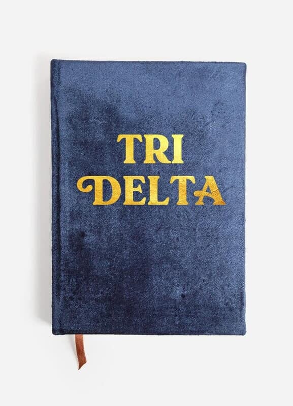 Delta Delta Delta Velvet Notebook SALE $24.99. - Greek Gear®