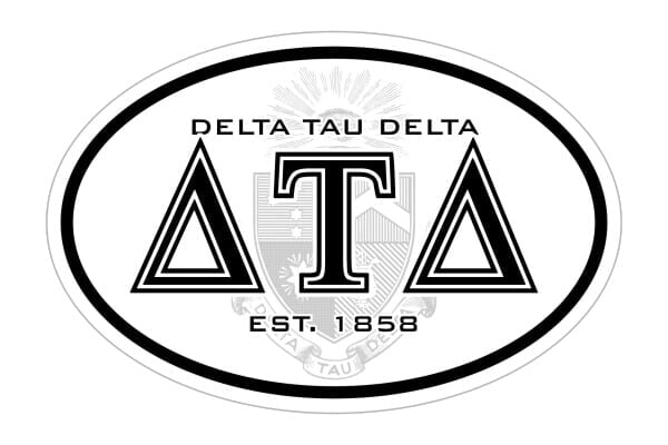 Delta Tau Delta Oval Crest - Shield Bumper Sticker - CLOSEOUT SALE $1. ...