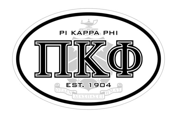 Pi Kappa Phi Oval Crest - Shield Bumper Sticker - CLOSEOUT SALE $1.50 ...