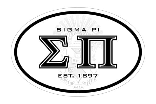 Sigma Pi Oval Crest - Shield Bumper Sticker - CLOSEOUT SALE $1.50 ...