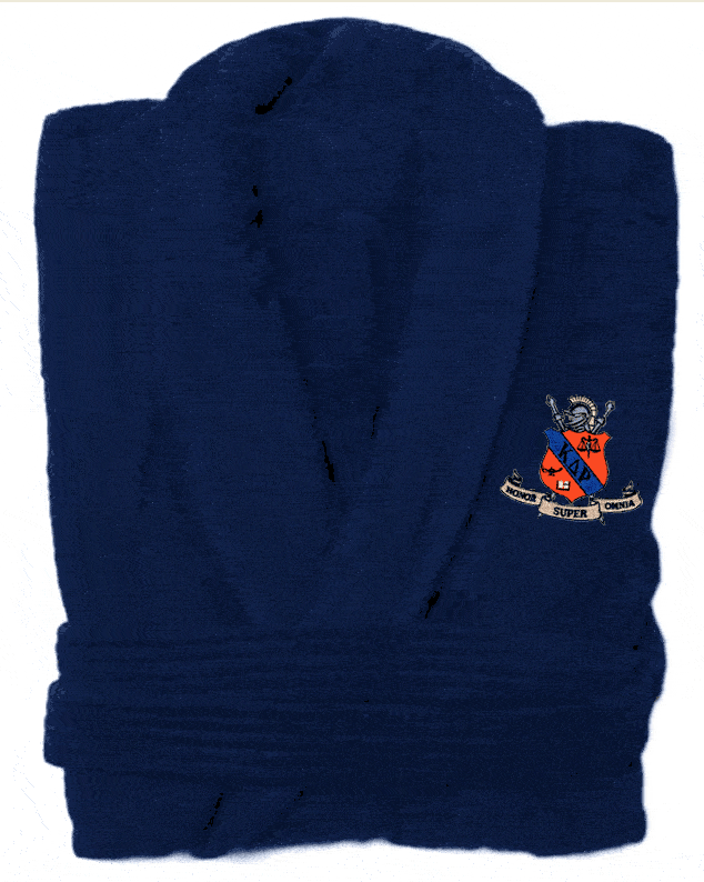DISCOUNT-Kappa Delta Rho Crest - Shield Bathrobe SALE $48.95. - Greek Gear®