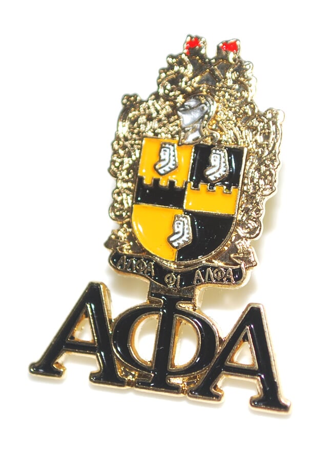 Alpha Phi Alpha 3D Color Shield w Letters Pins SALE $8.95. - Greek Gear®