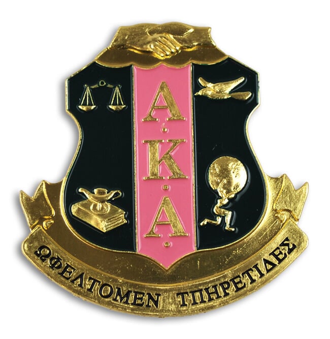 Alpha Kappa Alpha Sorority Die-Cut Car Badge GreekGear.com