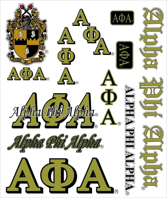 Alpha Phi Alpha Decal Multi-Pack; GreekGear.com