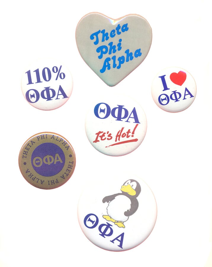Theta Phi Alpha Sorority Buttons 6 Pack SALE $10.99. - Greek Gear®