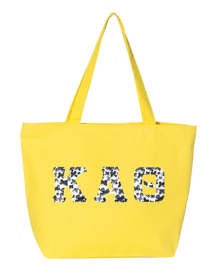 Kappa Alpha Theta Greek Letter Zipper Tote SALE $25.00. - Greek Gear®