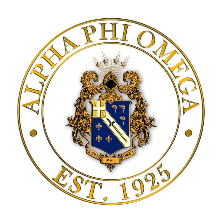 Alpha Phi Omega Circle Crest - Shield Decal SALE $6.95. - Greek Gear®