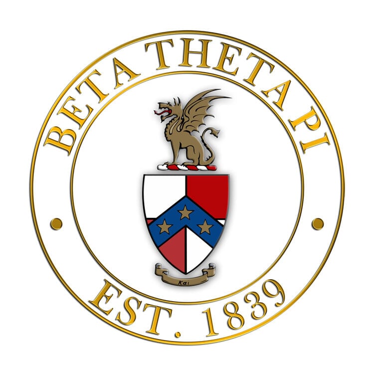 Beta Theta Pi Circle Crest - Shield Decal SALE $6.95. - Greek Gear®