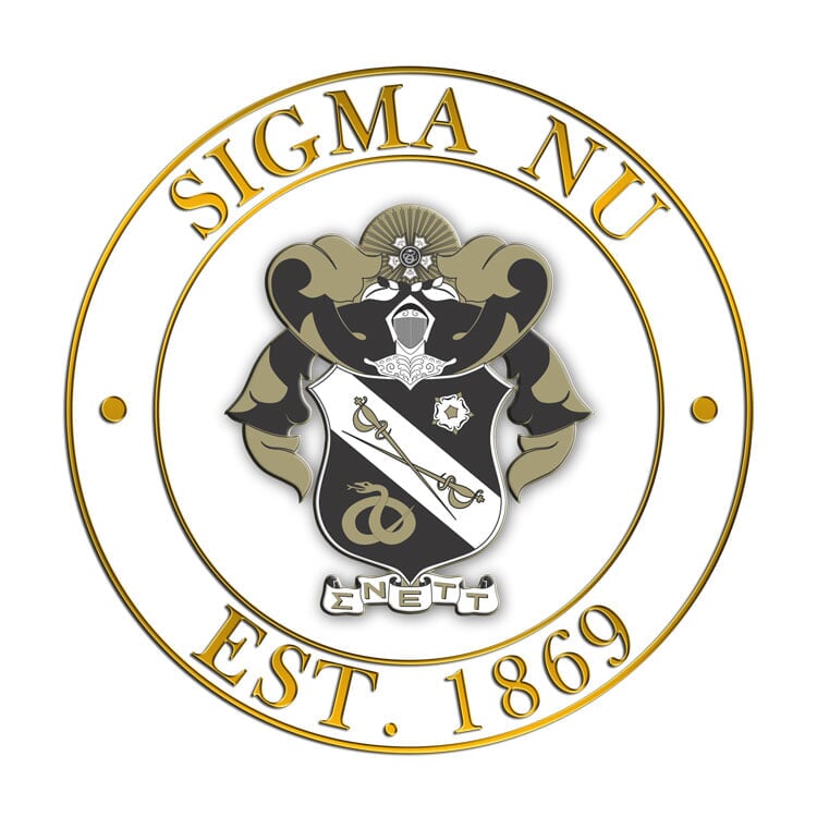 Sigma Nu Circle Crest Decal SALE $6.99. - Greek Gear®