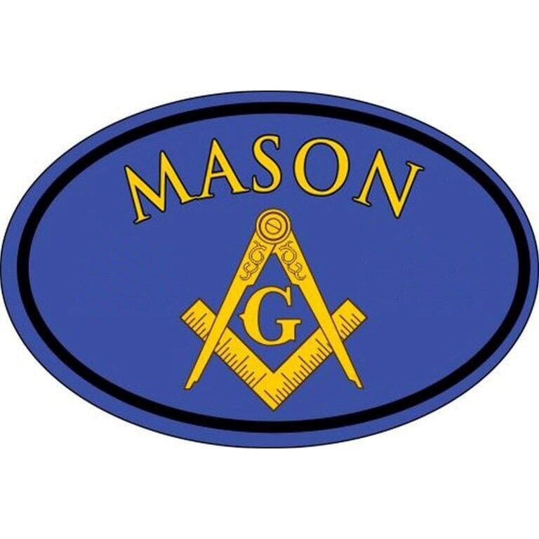 Mason / Freemason Color Oval Decal SALE $6.95. - Greek Gear®
