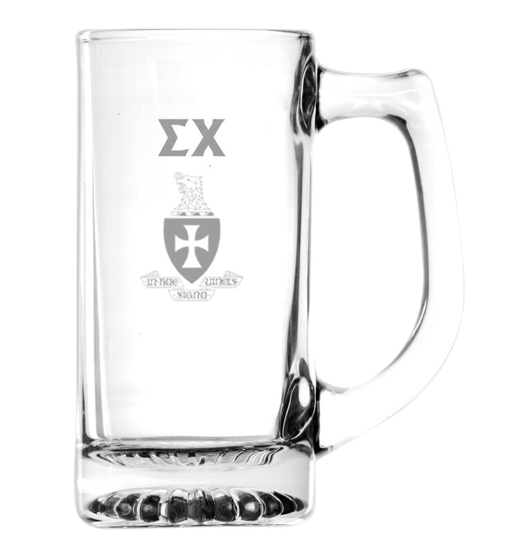 Sigma Chi Glass Engraved Mug SALE $17.95. - Greek Gear®