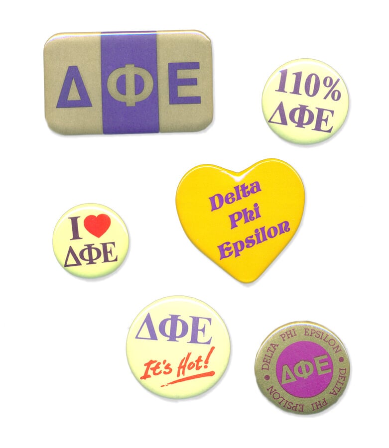 Delta Phi Epsilon Sorority Buttons 6 Pack Sale 1099 Greek Gear®