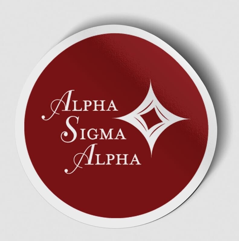 Alpha Sigma Alpha Logo Round Decal SALE $4.95. - Greek Gear®