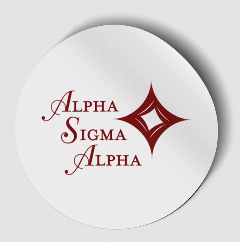 Alpha Sigma Alpha Logo Round Decal SALE $4.95. - Greek Gear®